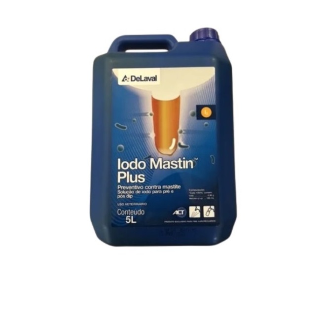 Iodo Mastin Plus 5 Lt Gadeiros Leite ordenha Bovinos Delaval | Shopee ...