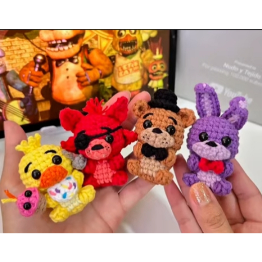 five nights at freddy chaveiro, Chaveiro FNAF, amigurumi, crochê, Bony ...