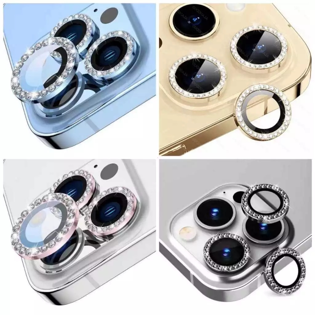 KIT Pelicula Diamante lente da câmera anel protetor de vidro para ...