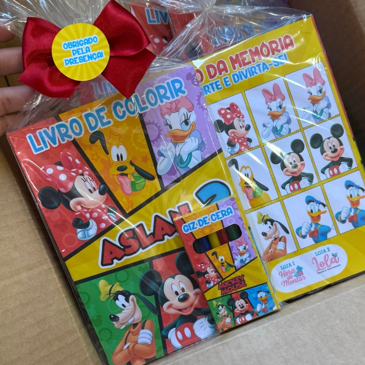 KIT COLORIR Personalizado Turma do Mickey | Lembrancinha Festa Infantil ...