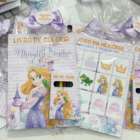 KIT COLORIR Personalizado Rapunzel | Enrolados | Lembrancinha Festa ...