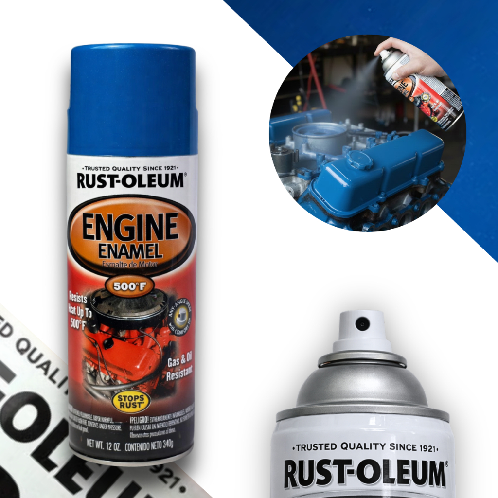 Tinta Spray Esmalte Azul Brilhante Motor 260ºC Rust Oleum | Shopee Brasil