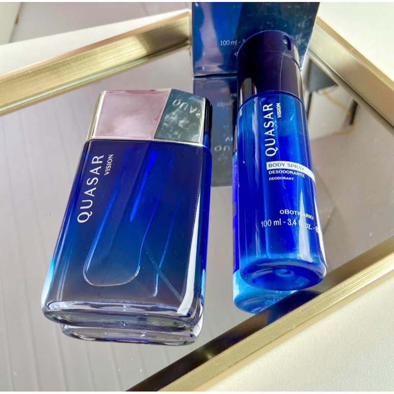 Perfume Quasar Vision Masculino O Boticário Eau de Toilette Original ...