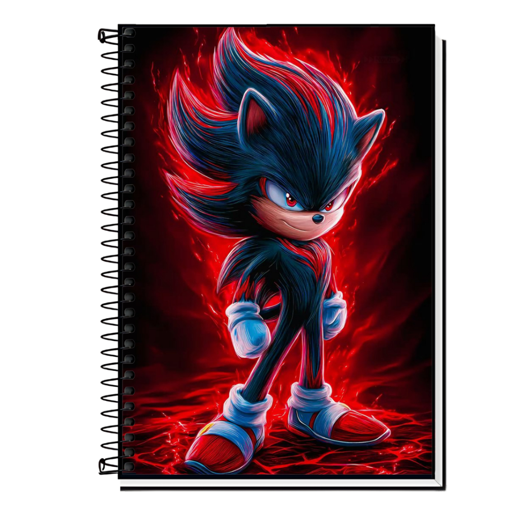 Caderno Shadow the Hedgehog | Poder & Atitude | Anti-Herói | Capa Dura ...
