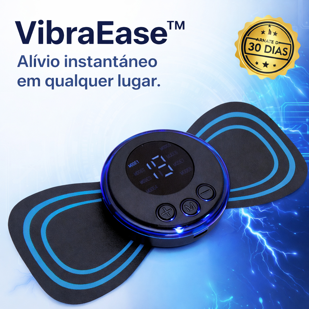 Massageador VibraEase™ Alívio Muscular Instantâneo Tecnologia TENS ...