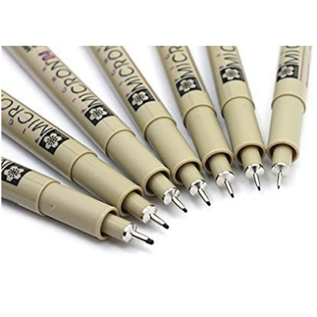 Caneta Ponta Fina Marcador Técnico Artístico Nankin Pigma Micron Sakura ...