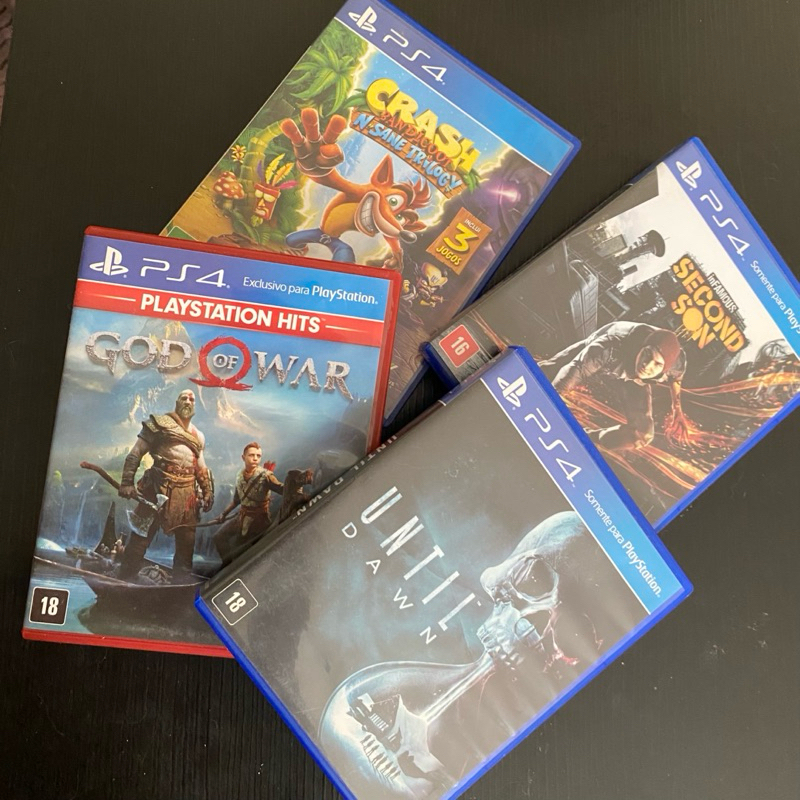 Ps4 jogos - Until Dawn - God of War - Crash Trilogy - Second Son ...