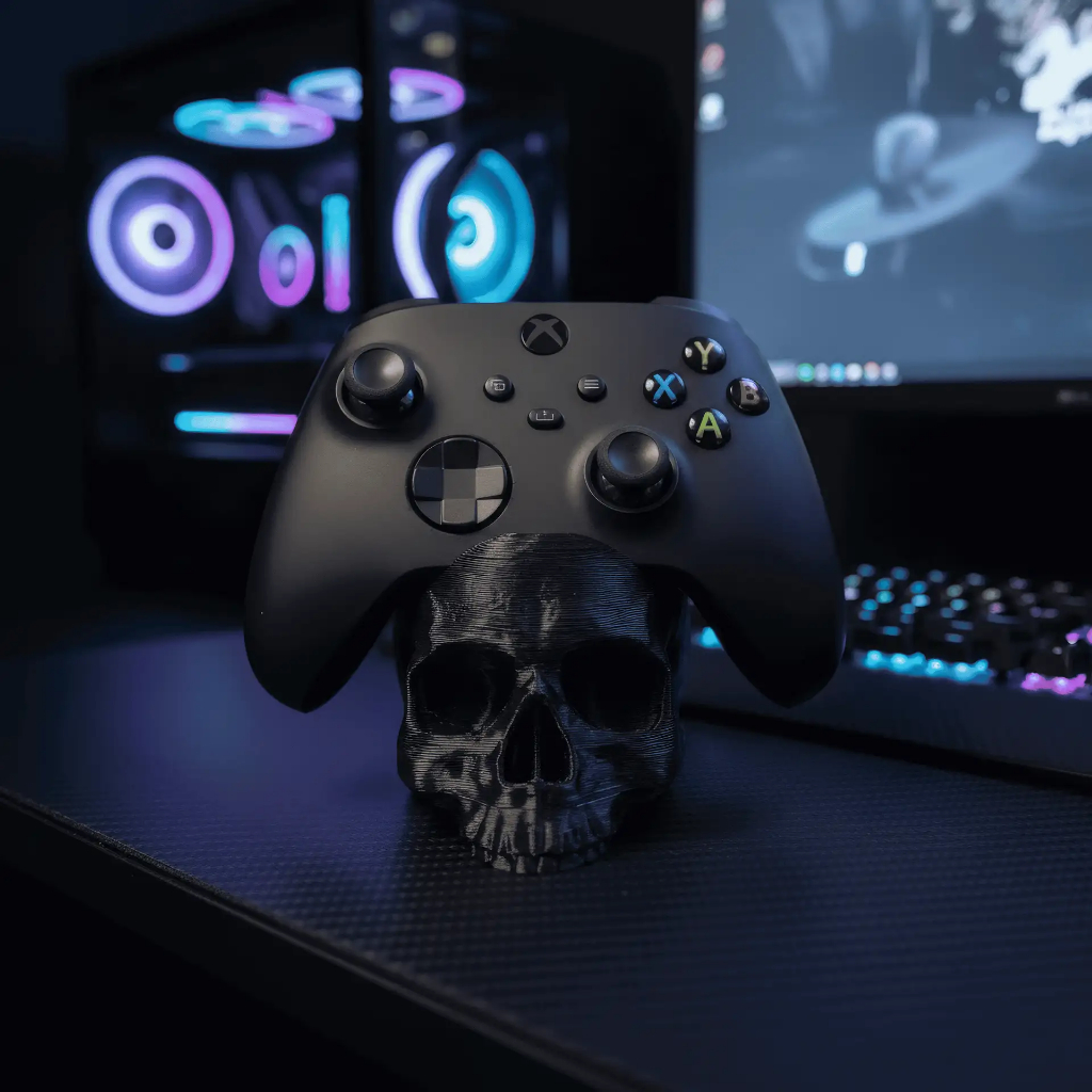 Suporte Battle Bone para controle estilo caveira para PS5 e Xbox Séries ...