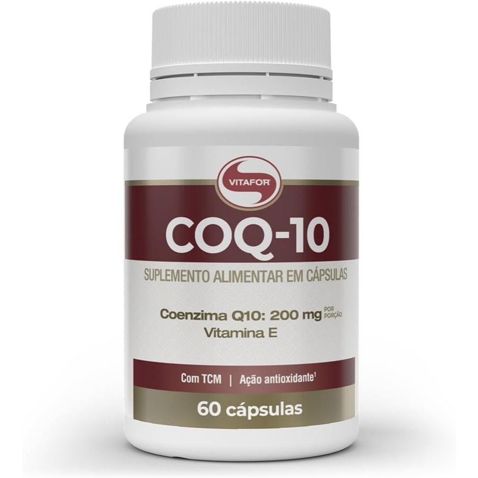 Coenzima Q10 Vitafor 200mg com Alta Absorção para Saúde do Coração ...