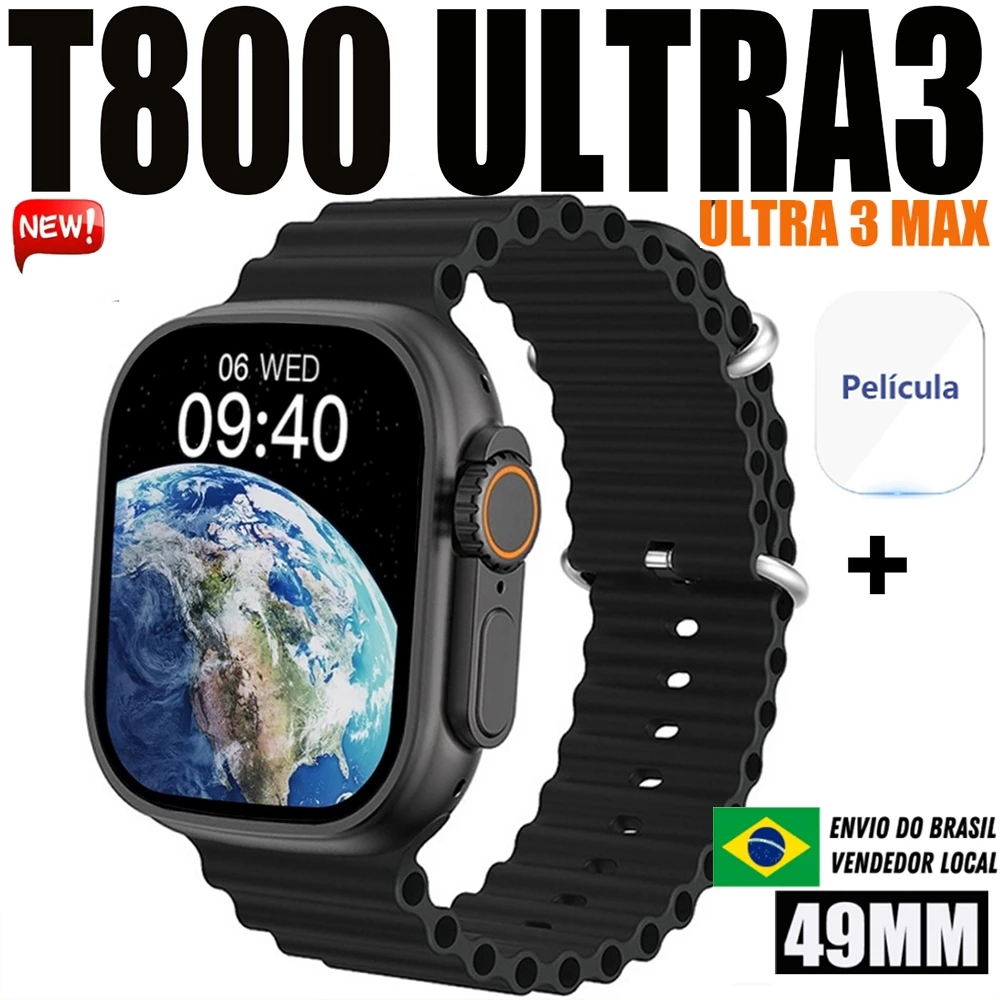 Smartwatch T800 Ultra 3 MAX | Shopee Brasil