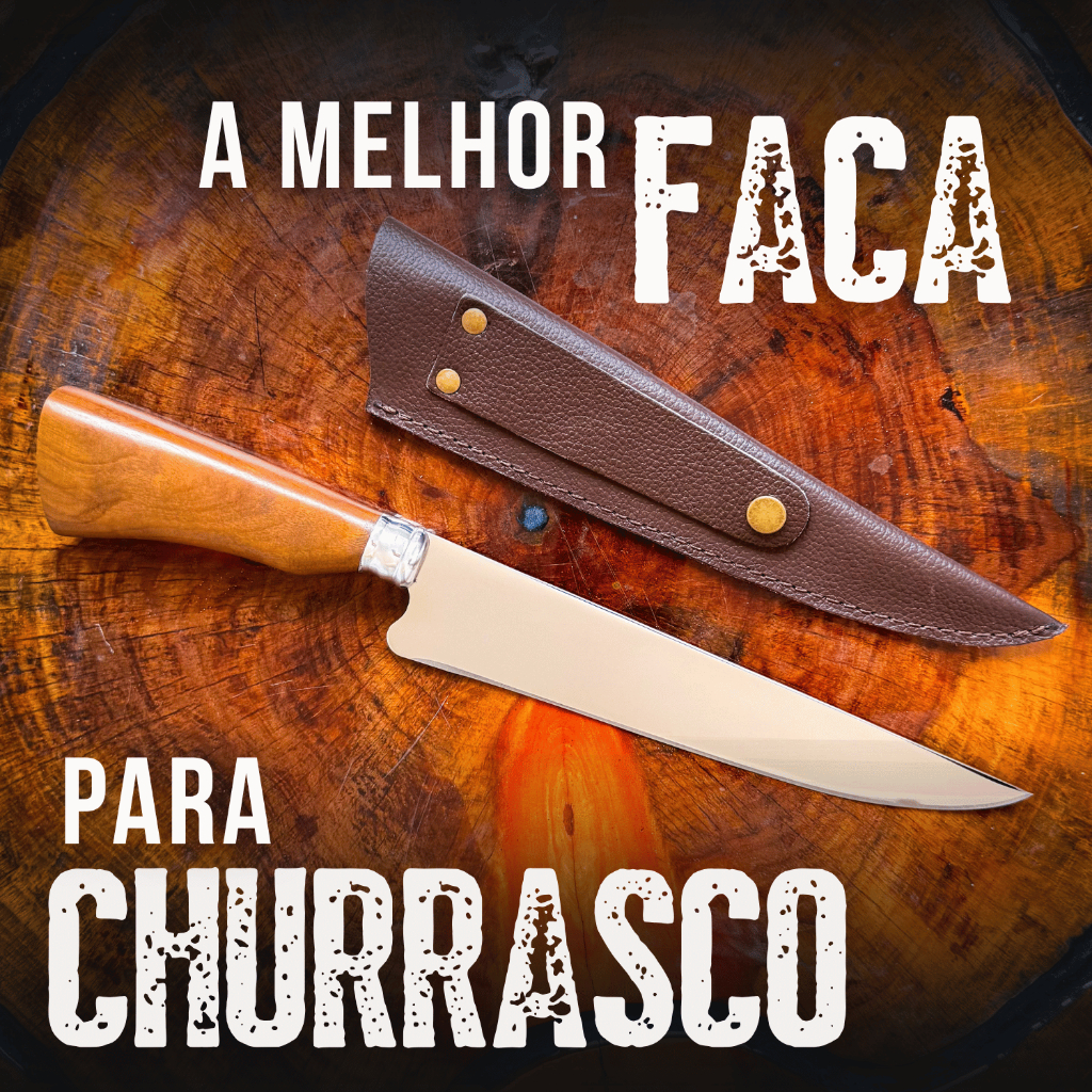 Faca Artesanal Picanheira Inox Polida faca profissional Churrasco Corte ...