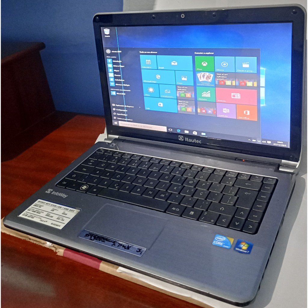 notebook infoway 7435, processador intel core i3, 2gb de memoria ram ...