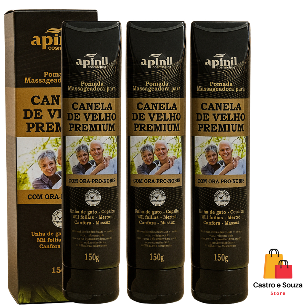 Pomada Massageadora Canela de Velho Premium 150g Apinil – 1/2/3 ...