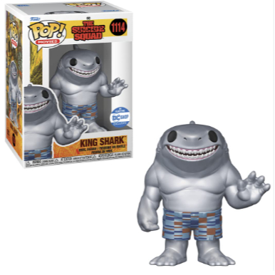 Funko Pop - DC: Suicide Squad - King Shark 1114 (Metallic/DC Shop) | Shopee Brasil