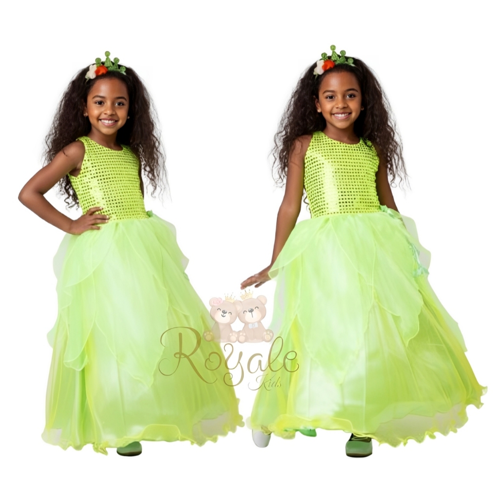 Fantasia Infantil Menina Longa Tiana - A Princesa e o Sapo Disney ...