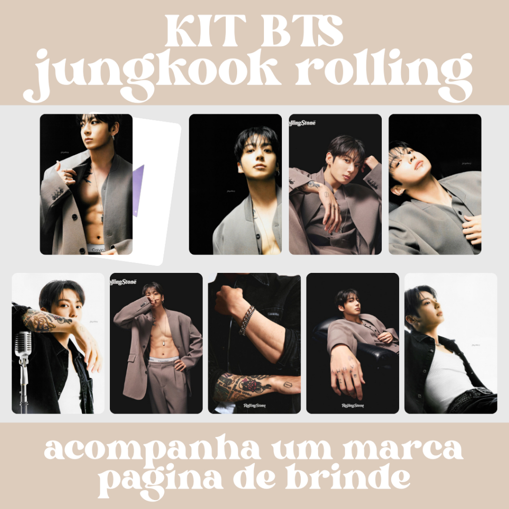 KIT de photocards JUNGKOOK BTS Jeon Jungkook rolling stones | Shopee Brasil
