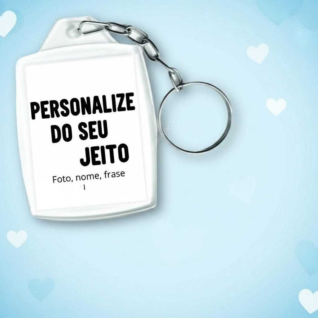 Chaveiro personalizado – foto, nome, frase ou data – frente e verso ...