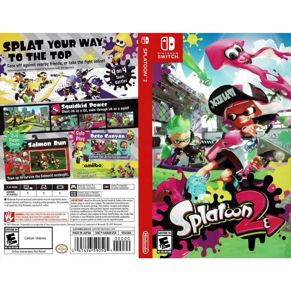 Somente Encarte Original Switch - Splatoon 2 | Shopee Brasil