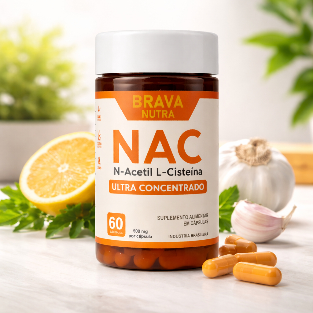 NAC N-Acetil L-Cisteína 500mg 60 Cápsulas | Suplemento Alimentar ...