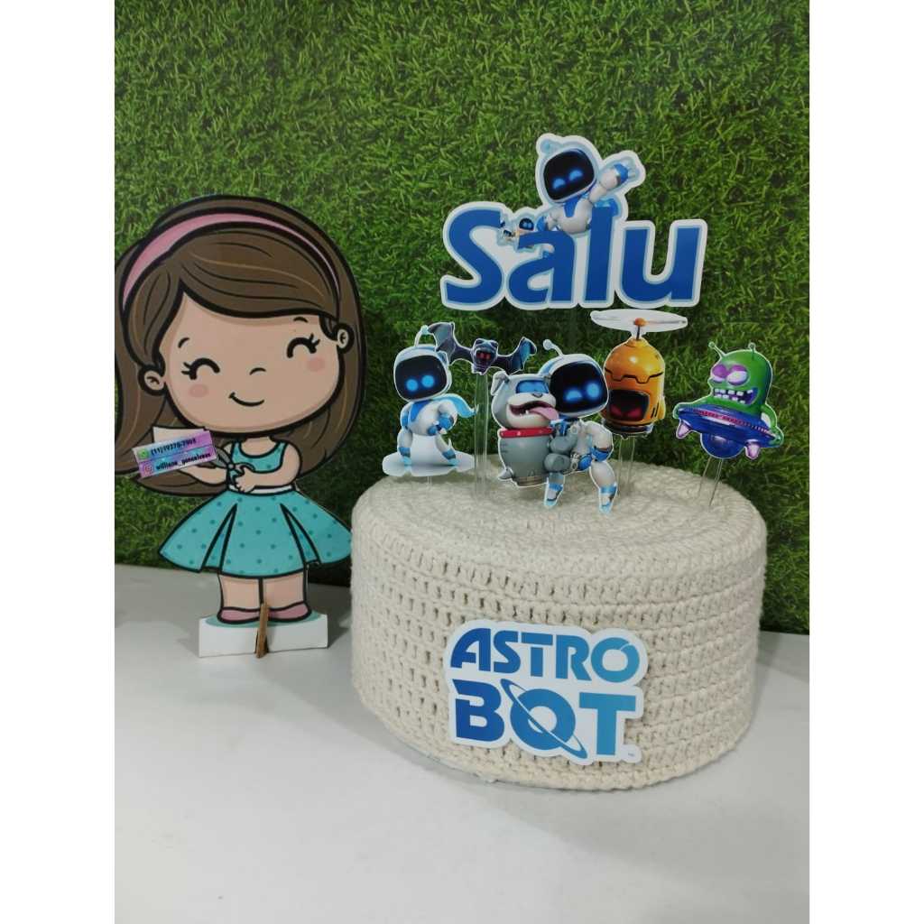 topper de bolo Astro bot | Shopee Brasil