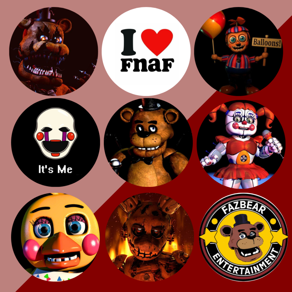 Bottons 4,5 cm FNAF - GEEK, GAME - NERD- Bottom/botton - Boton - Broche ...