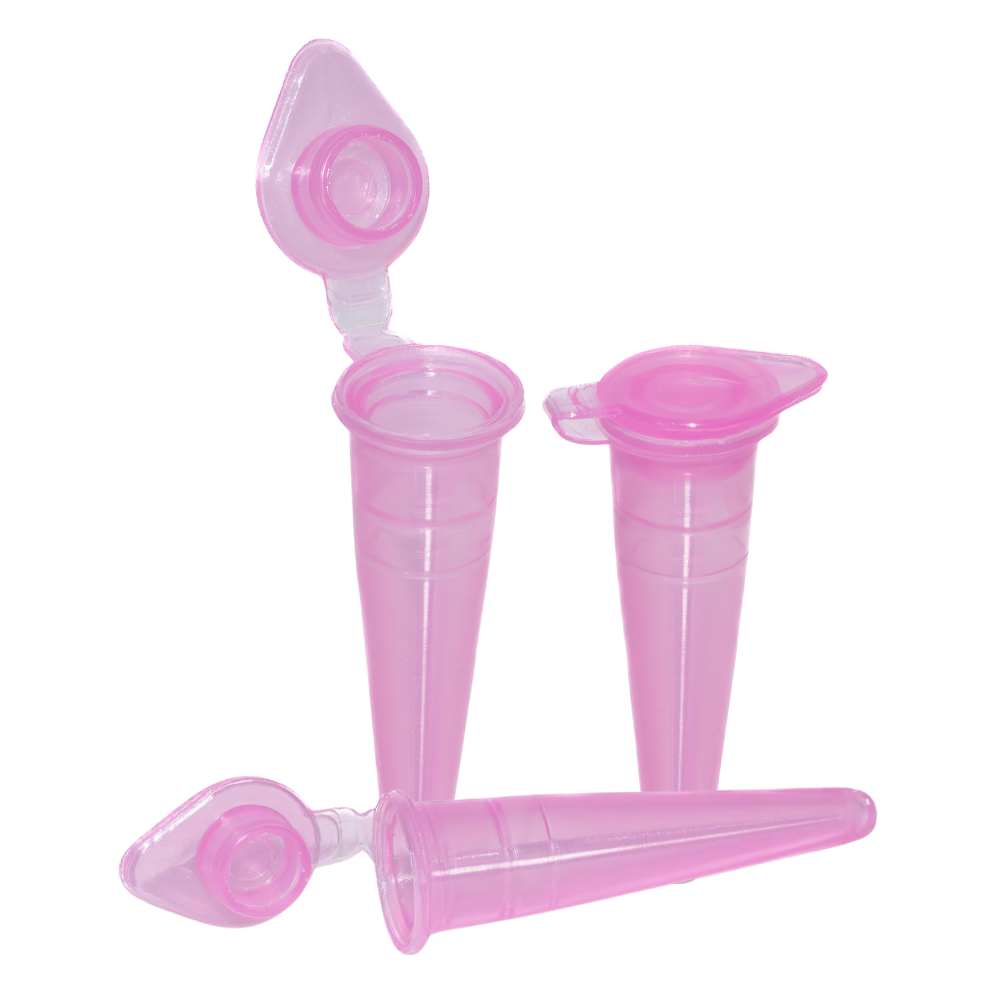 Microtubo Mini 0,3ml Interno Novo Modelo Reduzido (0,38ml) Rosa Pacote ...