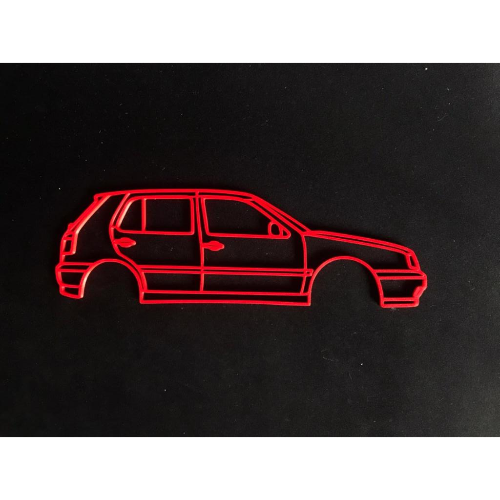 Silhouette Decorativo de Parede Volkswagen Golf MK3 4 Portas | Shopee ...