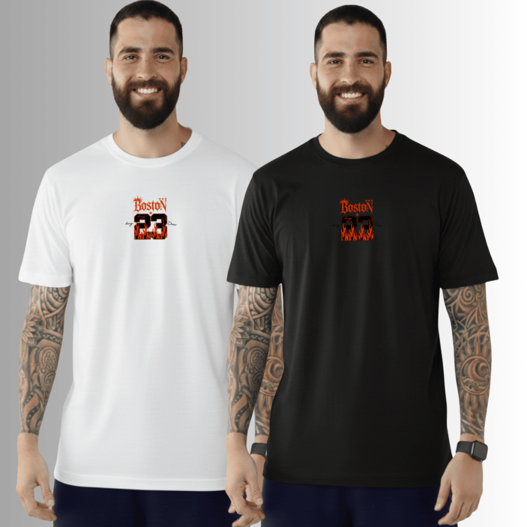 KIT Camisetas Slim Fit Masculina Estampa Boston Minimalista Casual ...