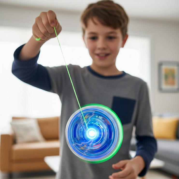 Ioiô Infantil com Luz LED Colorido - Yoyo super resistente que acende ...