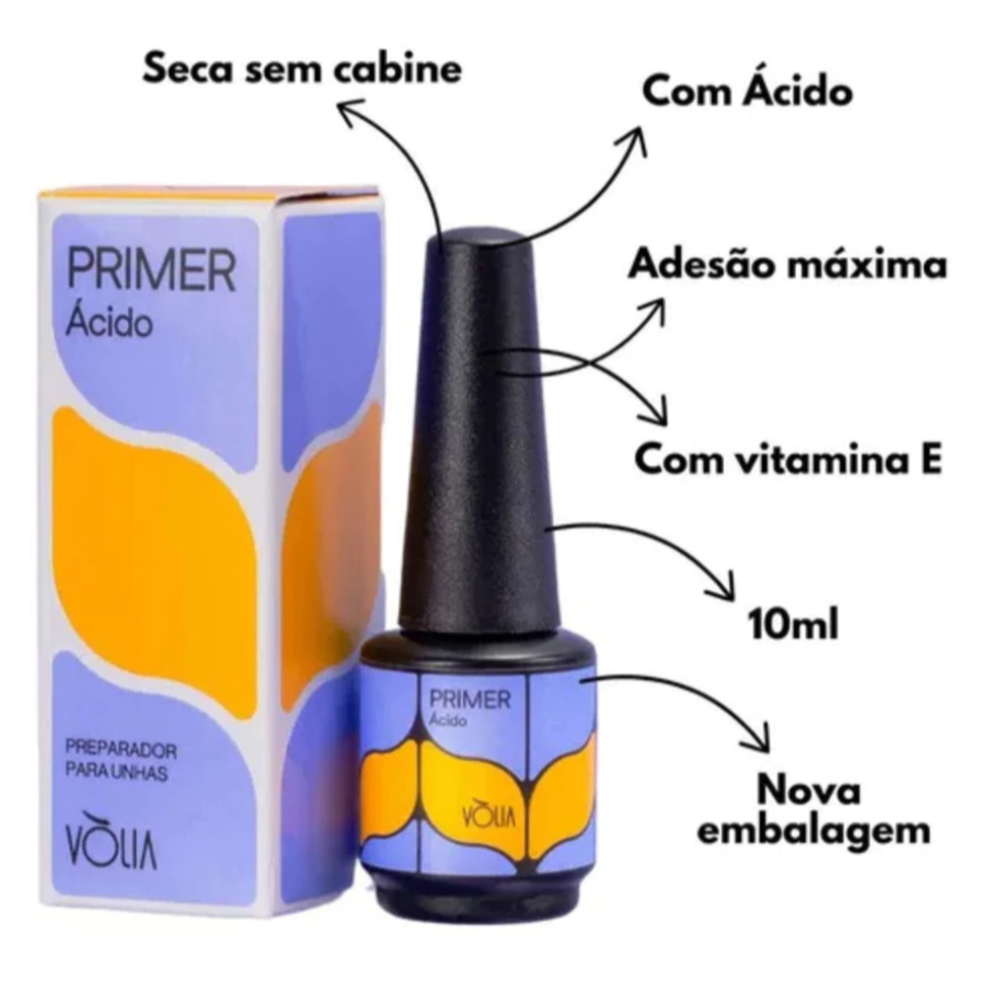 Primer ácido Vòlia 10 ml - Original preparador para unha de gel ...