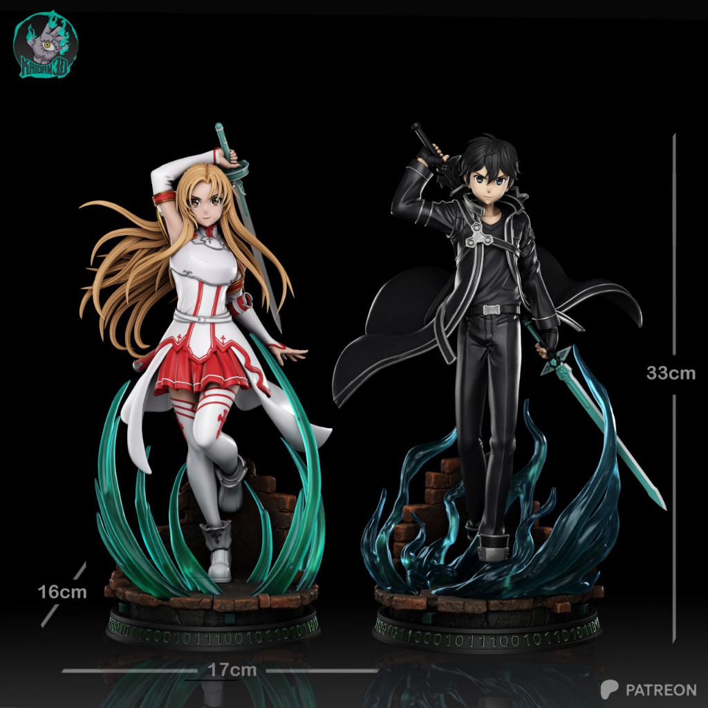 Action Figure Asuna e Kirito Sword Art Online SAO | Shopee Brasil