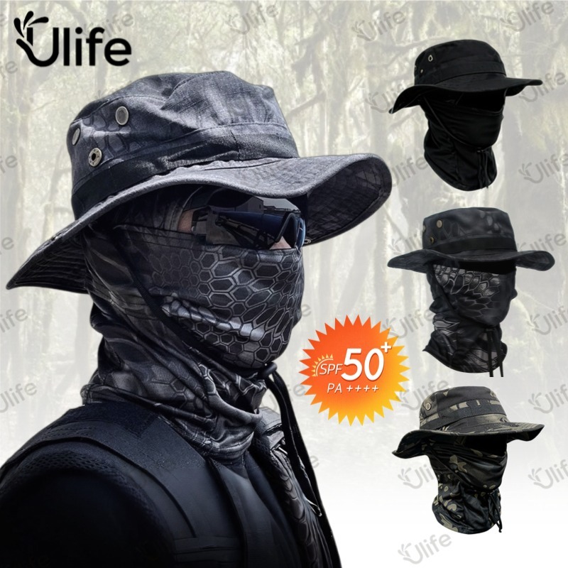 Boonie Chapéu Balaclava Terno Dobrável Macio Proteção Solar Boné De ...