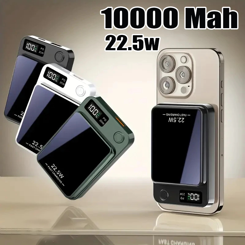 2 EM 1 Carregador Portátil 10000mAh 22.5W Super carregamento rápido ...