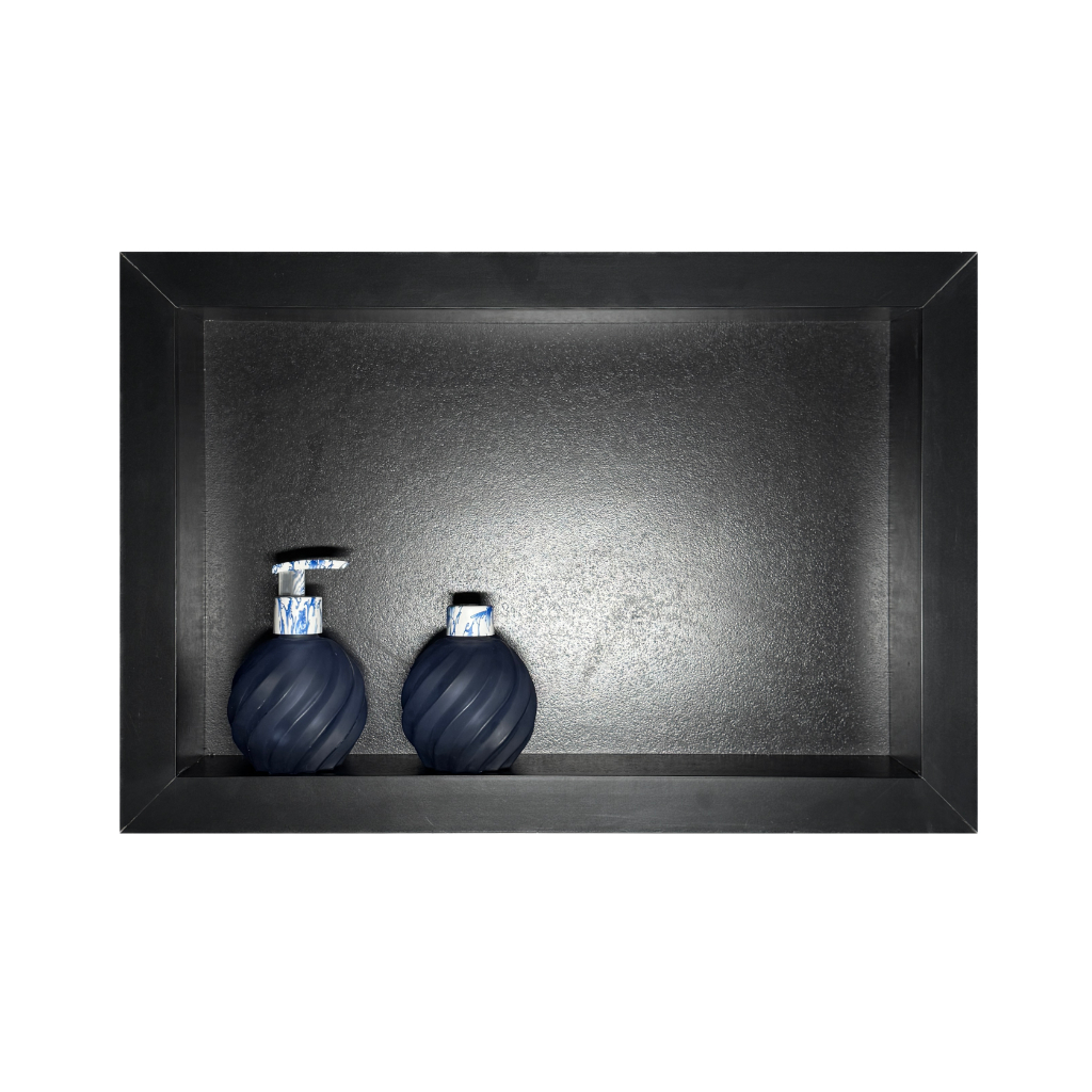Nicho Porcelanato Para Banheiro Box 44x44x10 Preto Acetinado com Borda ...