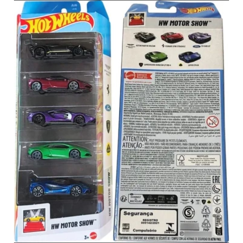 Hot Wheels Ferrari Pack Motor Show Lamborghini | Shopee Brasil