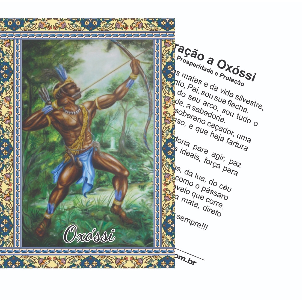 200 Santinhos Oxóssi (Oração no Verso) - 7x10 cm | Shopee Brasil