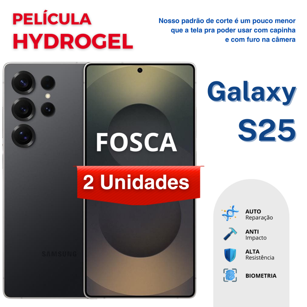Kit 2 Un - Película Hidrogel FOSCA PREMIUM Flexível para Samsung Galaxy ...