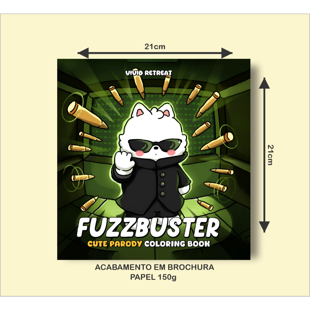 Livro de Colorir FUZZBUSTER com 41 páginas de 21x21cm 150g | Shopee Brasil