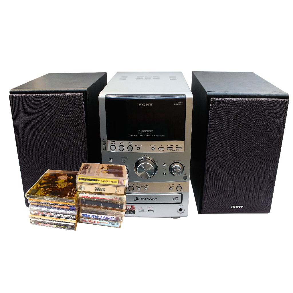 Mini System Radio CD K7 Hifi Sony HCD-SPZ70 4 ohms 150w Rms Prata 110 ...