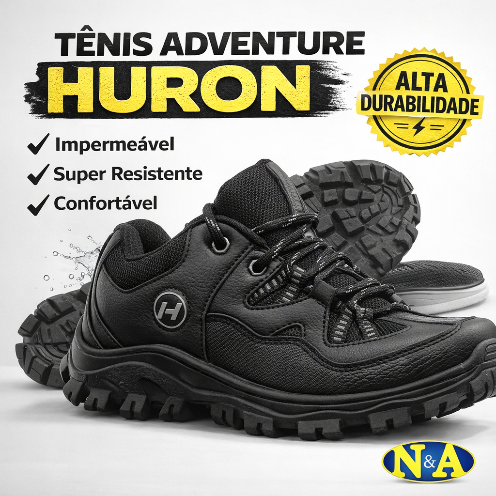 Tênis Adventure Botinha Trilha Solado Tratorado Huron | Shopee Brasil