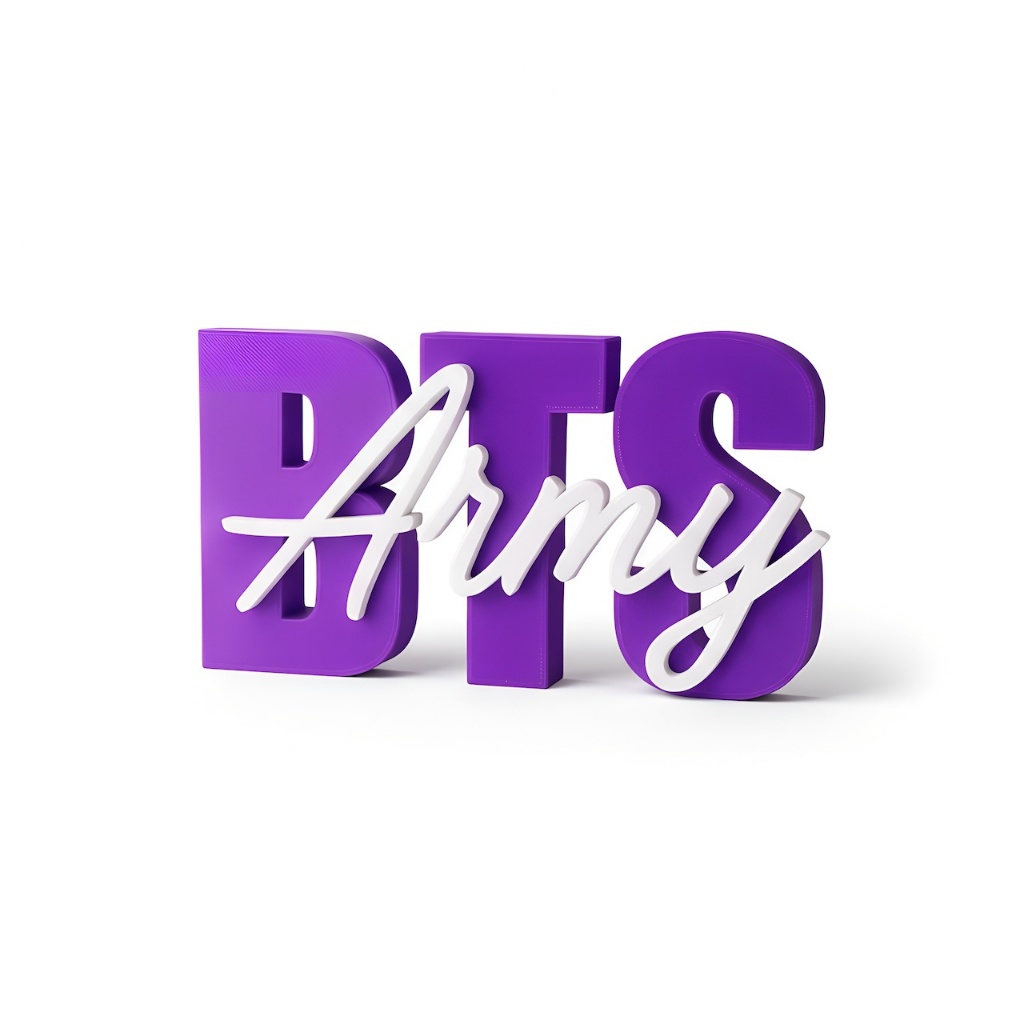 Letreiro BTS Army Decorativo Estilo Moderno para Fãs de K-Pop | Shopee ...