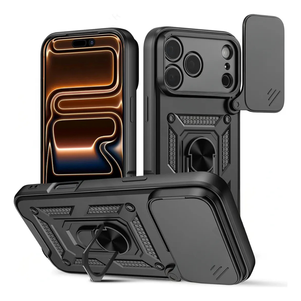 Capa Armadura Blindada Com Suporte P/ Iphone 17/17 Air/17 Pro Max/16e ...