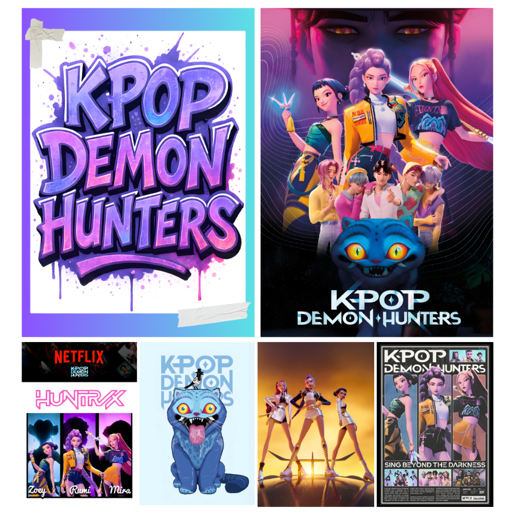 Pôster K-Pop Demon Hunters | A4 ou A3 | Poster Decorativo Premium ...