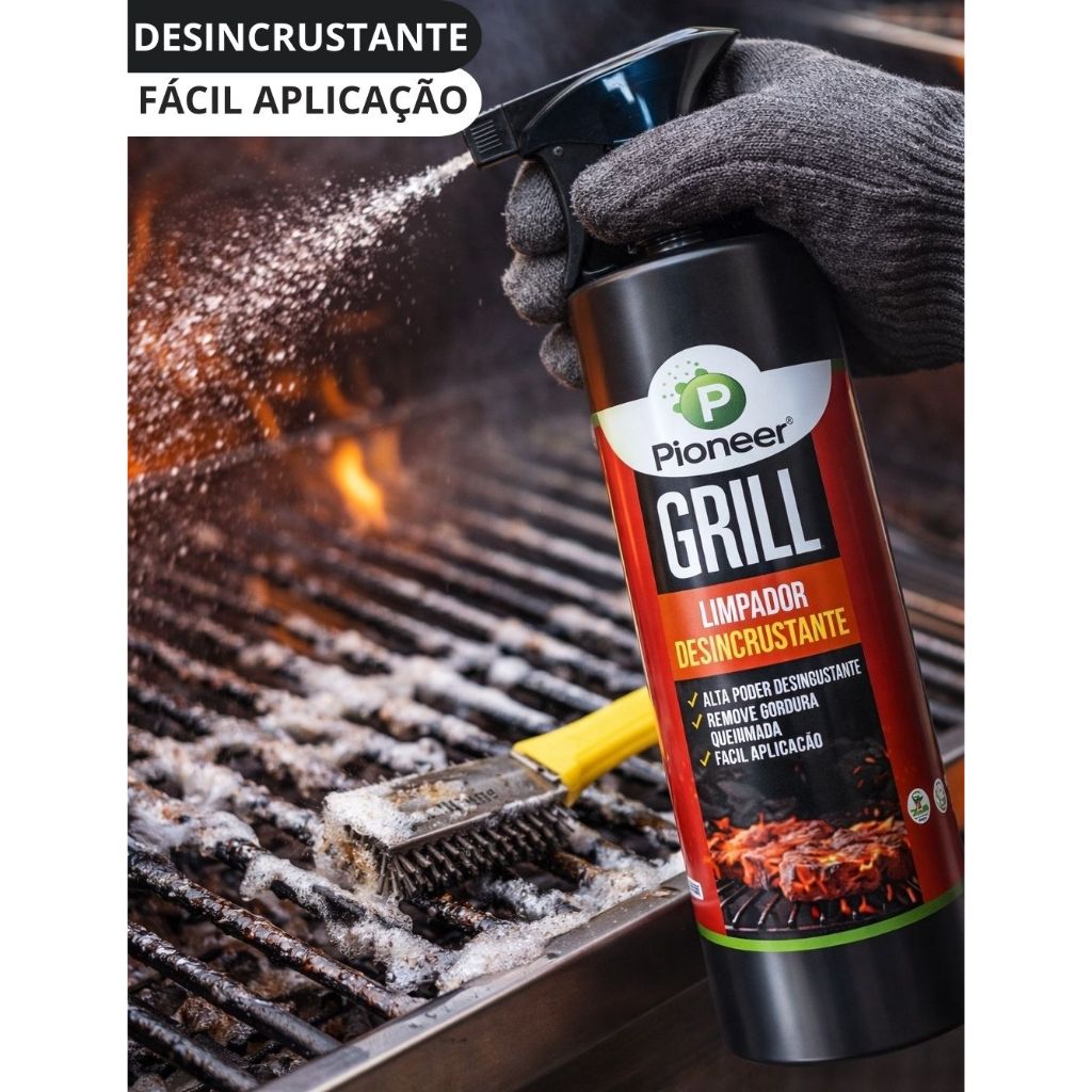 Limpa Grill Desengordurante e Desincrustante Profissional Pioneer 1L ou ...