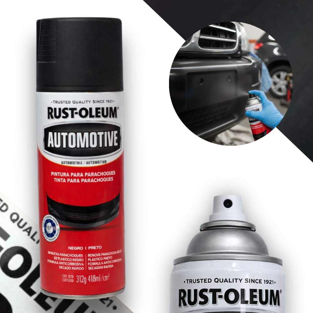 Tinta Spray Para Para-choque Bumper Preto Fosco Rust Oleum | Shopee Brasil