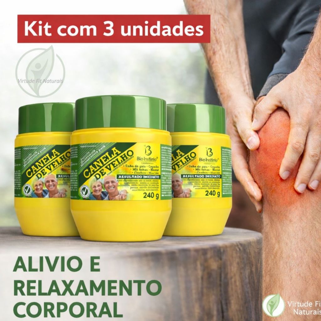 Kit com 3UNDs Pomada Canela de Velho- Para Dor Muscular| Alívio após ...