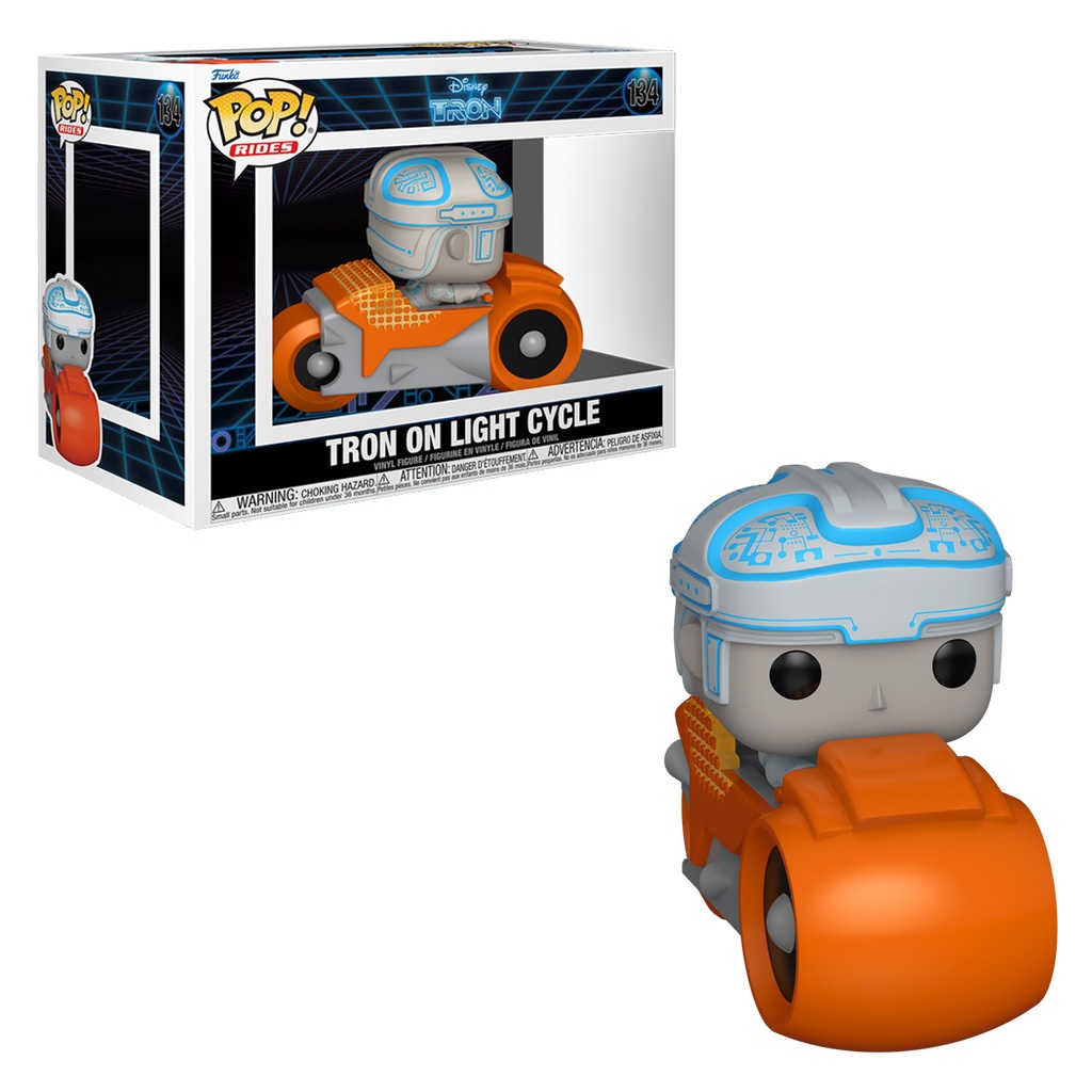 FUNKO POP RIDES DISNEY TRON 1982 - TRON ON LIGHT CYCLE 134 N0VO ...
