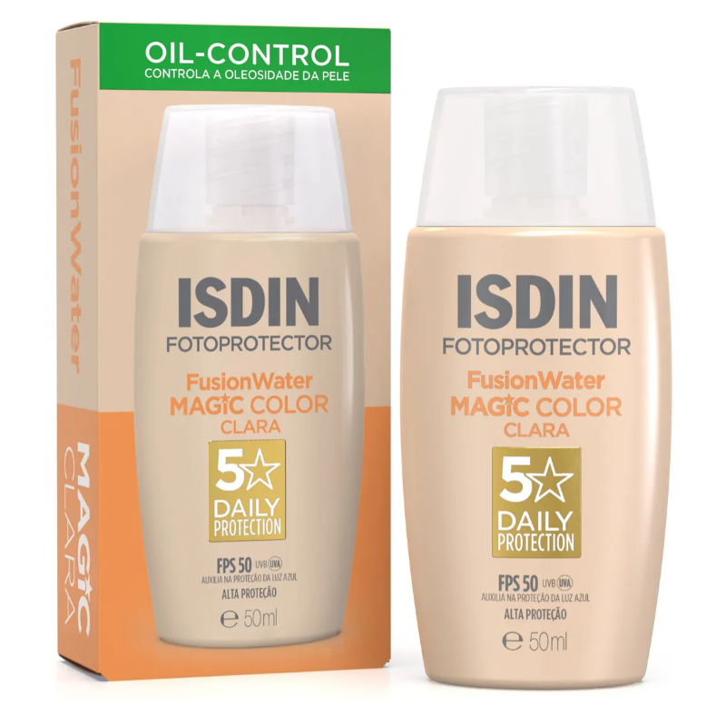 ISDIN Protetor Solar Facial Fusion Water Magic Color FPS 50 – Cor Clara ...