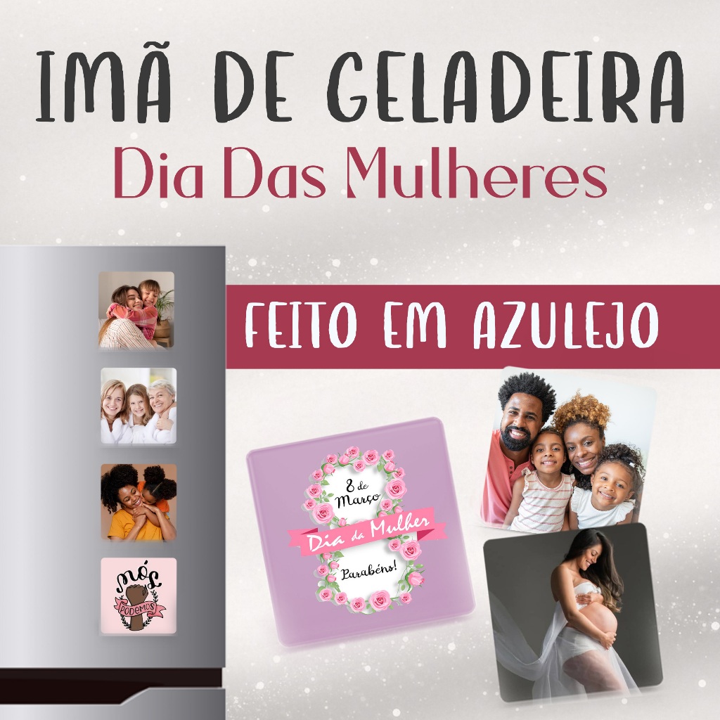 Imã de Geladeira Feito em Azulejo – Personalizado com Sua Arte, Foto ou ...
