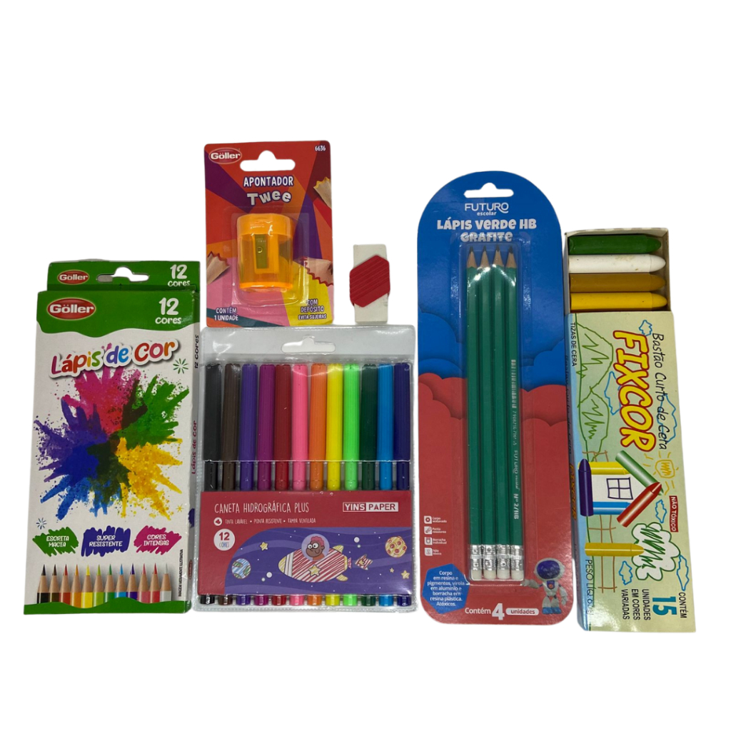 Kit Volta Às Aulas Material Escolar Infantil Completo | Shopee Brasil